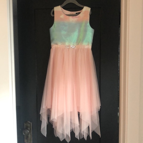 Zunie | Dresses | Beautiful Zuni Kids Big Girls Pink Tulle Formal Party ...